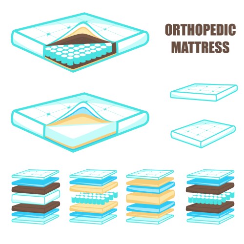 Mattress bed springs Royalty Free Vector Image