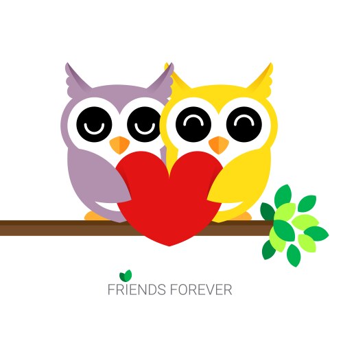Two owls Royalty Free Vector Image - VectorStock