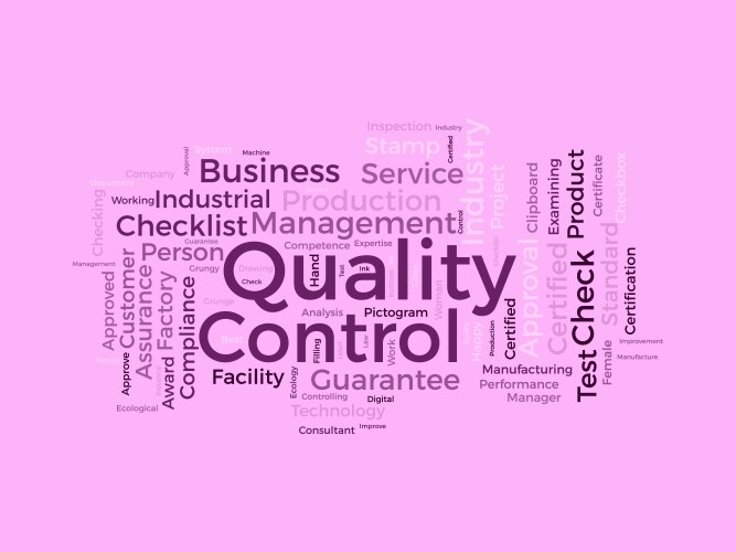 Quality control wordcloud template business Vector Image