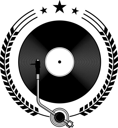 Vinyl player Royalty Free Vector Image - VectorStock