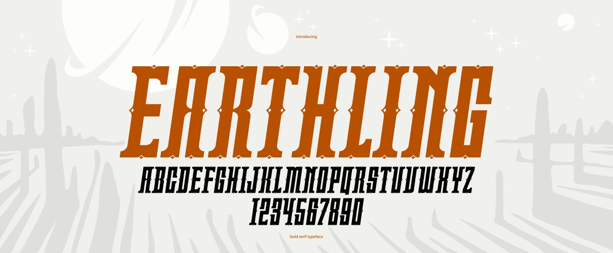 Classic style serif display font for logos Vector Image