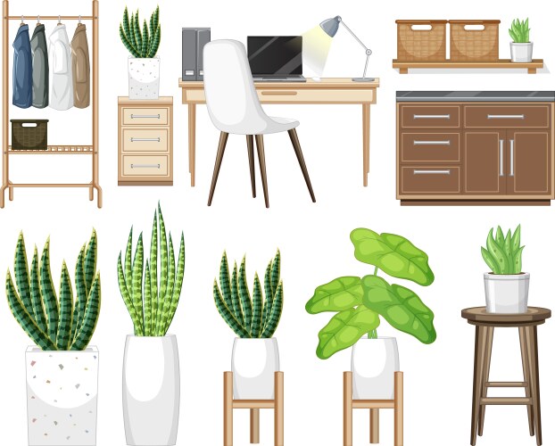 Interior design dressing room Royalty Free Vector Image