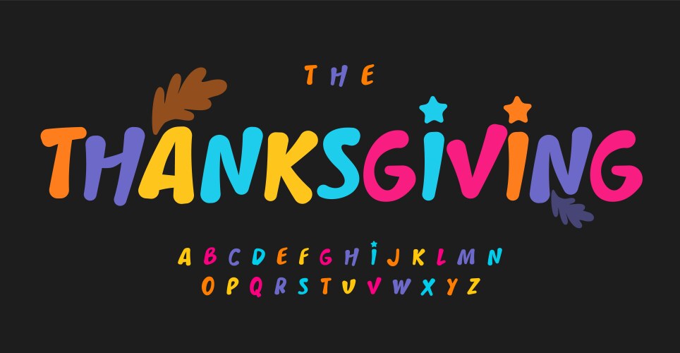 Happy Thanksgiving Bubble Letters Happy Thanksgiving Letters Stock