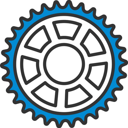Bike gear star icon Royalty Free Vector Image - VectorStock