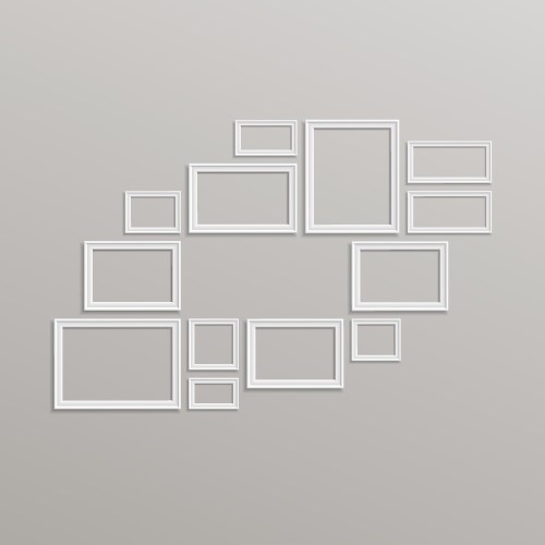 Blank picture frame template composition Vector Image