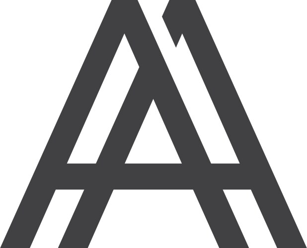 Elegant Double A Monogram Logo Royalty Free Vector Image