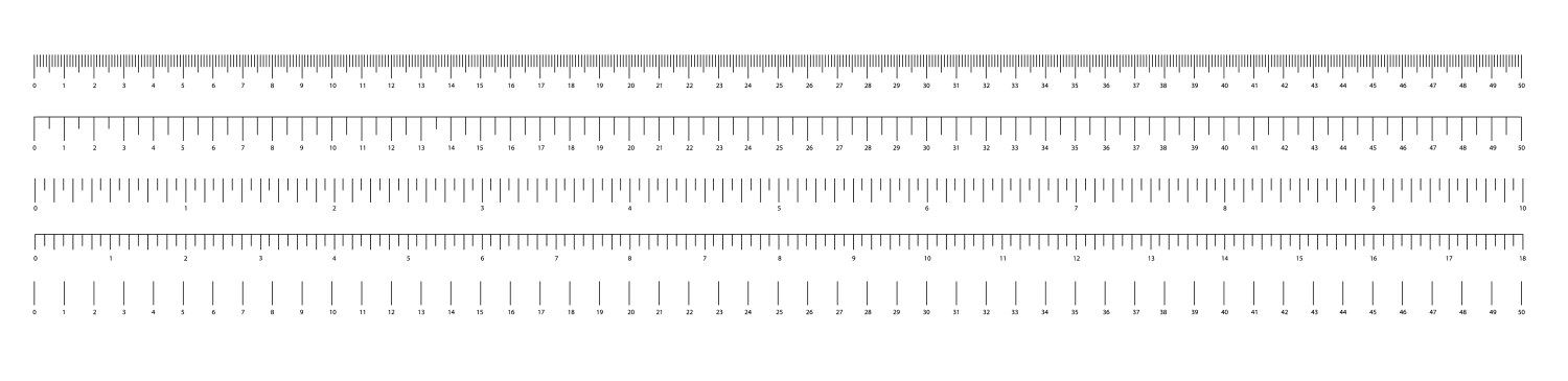 Real ruler at 15 cm from top scale 1 Royalty Free Vector