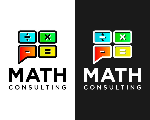 Math logo Royalty Free Vector Image - VectorStock