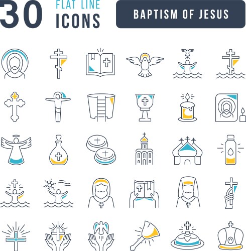 Baptism of jesus landing page template john Vector Image