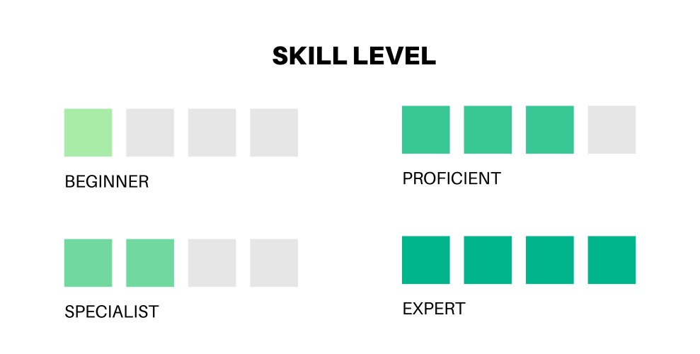 Skill level diagram Royalty Free Vector Image - VectorStock