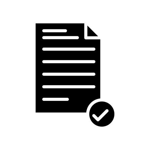 Accept document icon set summary done sign Vector Image