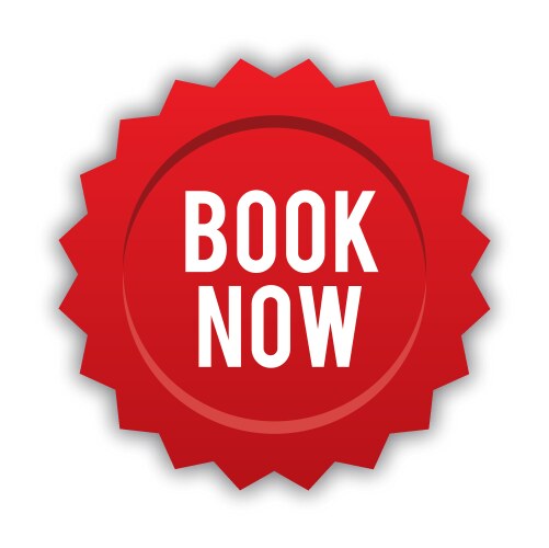 Book now corner label Royalty Free Vector Image