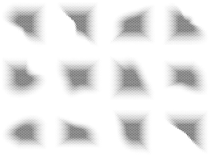 Halftone star pattern reprographic technique Vector Image