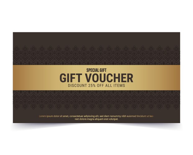 Menu restaurant luxury gift voucher design Vector Image