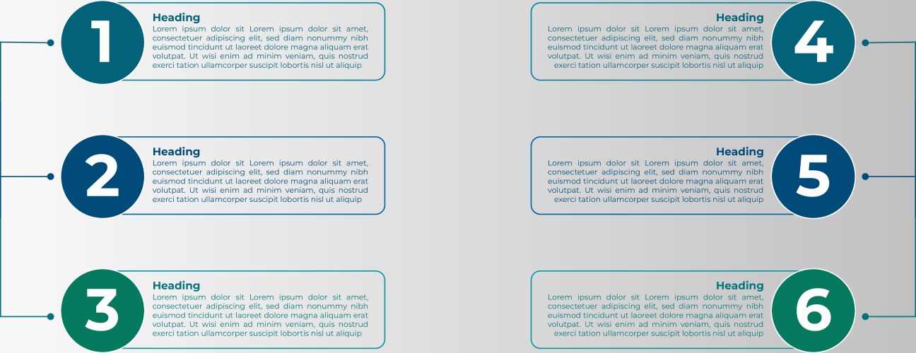 6 Point Infographic Vector Images (over 1,200)