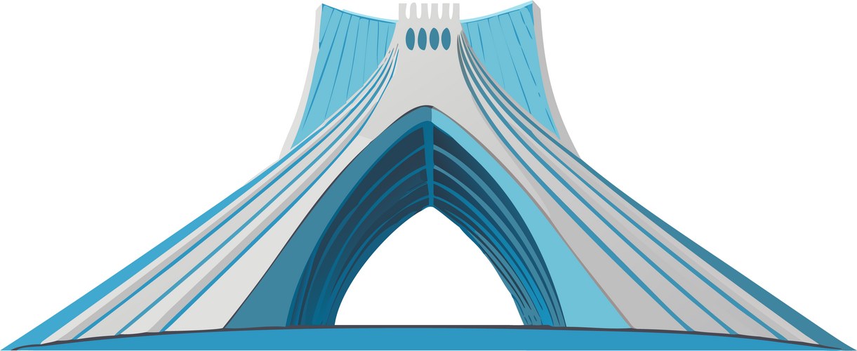 Azadi Tower - Tehran Landmark – Royalty-Free Vector | VectorStock