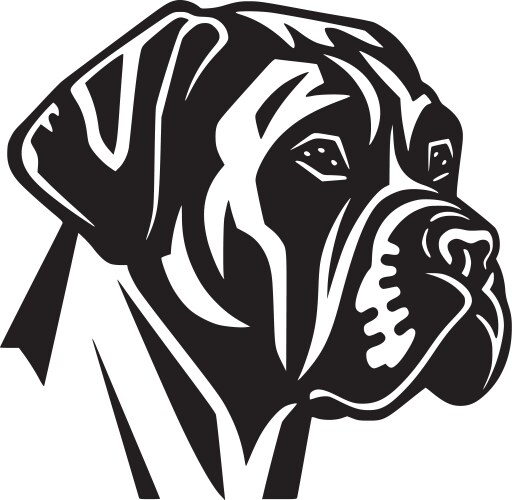 Boxer - minimalist and flat logo Royalty Free Vector Image