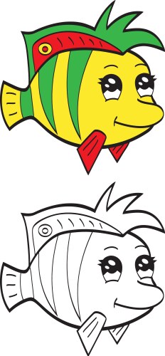 Motor ship coloring book page Royalty Free Vector Image