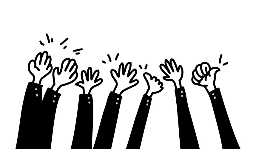 Stickman Applause Vector Images (8)