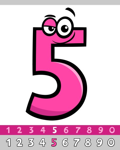 Number 5 Cartoon Vector Images (over 4,300)