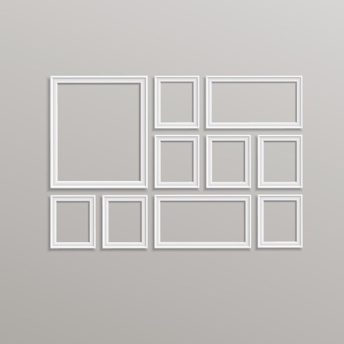 Blank picture frame template composition Vector Image