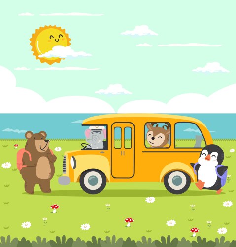Animals Go to School Vector Images (over 410)