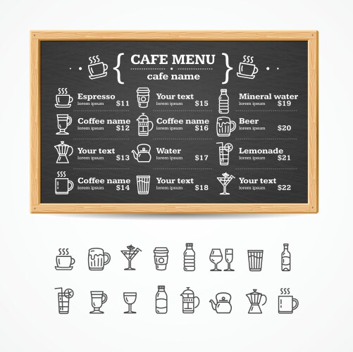 Cafe Menu Board Vector Images (over 8,200)