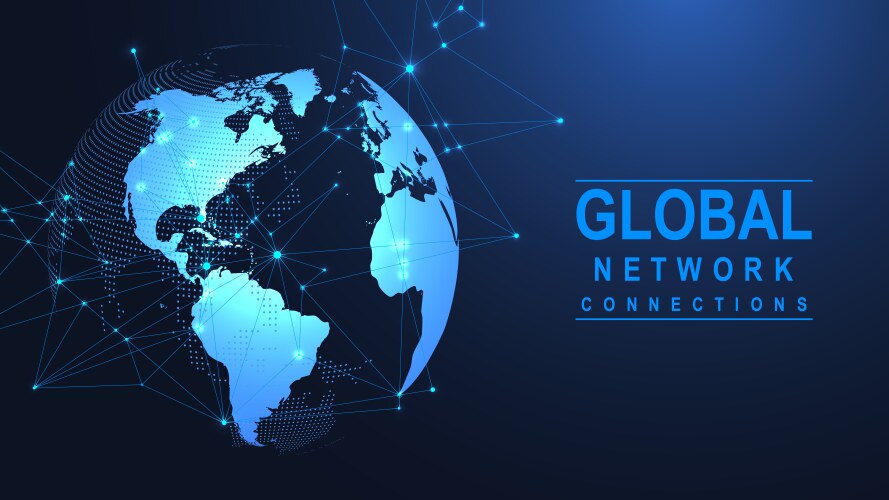 Global connection concept Royalty Free Vector Image