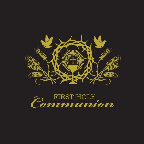 Holy Communion Icon with Chalice Royalty Free Vector Image