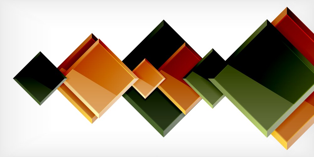 Shiny glossy metallic or plastic square design Vector Image