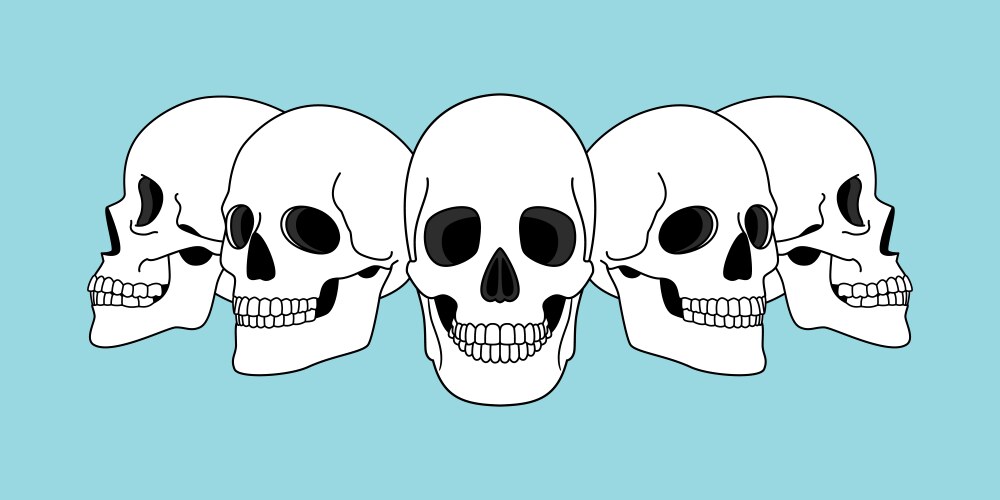 Skull Front Facing Vector Images (over 2,700)