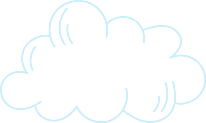 Sky cloud outline Royalty Free Vector Image - VectorStock