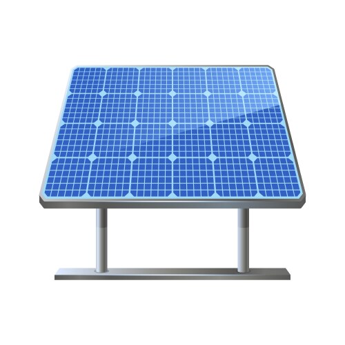 Solar panels realistic 3d set Royalty Free Vector Image