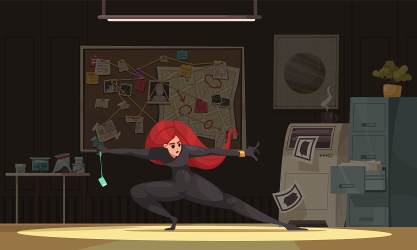 Super agent cartoon Royalty Free Vector Image - VectorStock