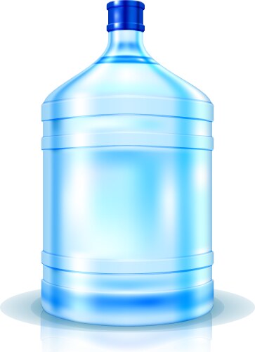 Three plastic water bottle containers Royalty Free Vector