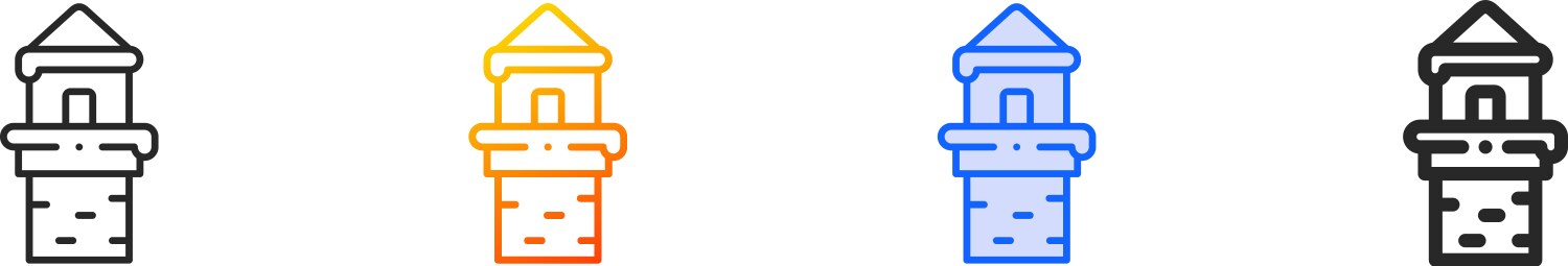 Cuneiform iconthin linear gradient blue stroke Vector Image