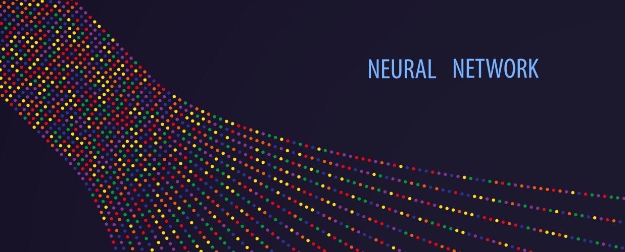 Neural network concept connected cells with links Vector Image