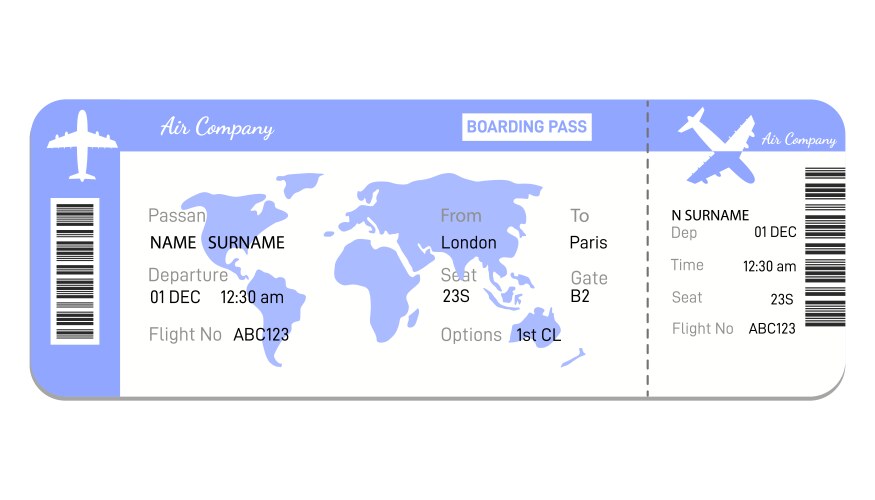 First Class Ticket Vector Images (over 400)