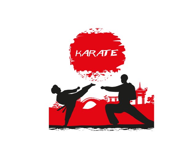 Karate club logo Royalty Free Vector Image - VectorStock