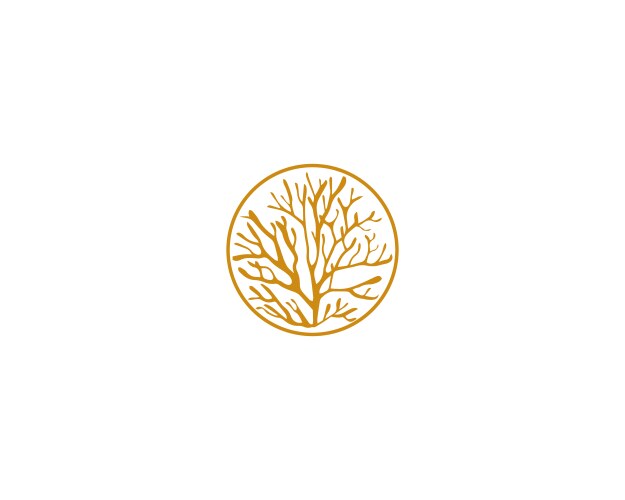 Sea moss logo design beautiful algae Royalty Free Vector