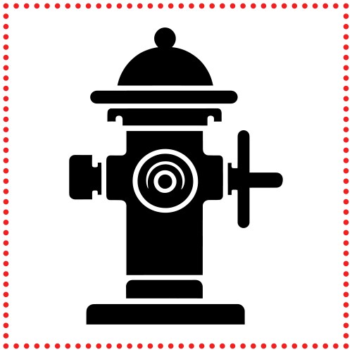 Bold fire hydrant ideal for fire safety posters Vector Image