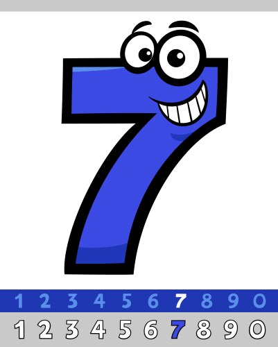 Number Seven Cartoon Vector Images (over 2,300)