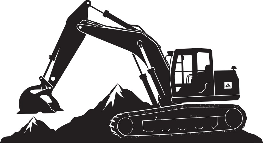 Digging dynamo excavator design element Royalty Free Vector