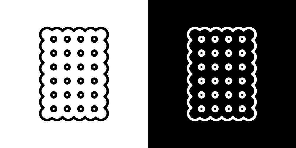 Crackers icon set biscuit snack cheese symbol Vector Image