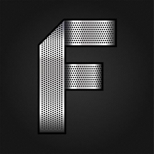 Stylish Black Letter 'F' Font – Royalty-Free Vector | VectorStock