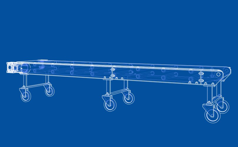 Roller conveyor Royalty Free Vector Image - VectorStock