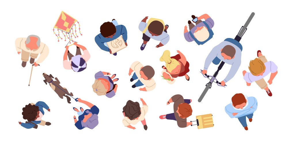 People Top View Vector Images (over 9,500)