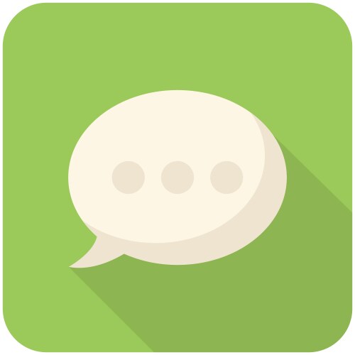 Green message bubble Royalty Free Vector Image