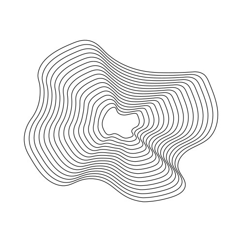 Geography line map with topographic background Vector Image