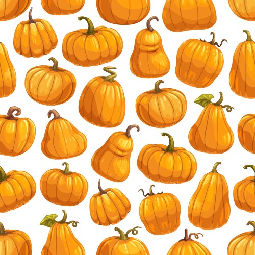 Cartoon pumpkin different shapes and sizes Vector Image